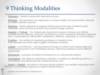 Just Think About This - 9 Thinking Modalities to Consider | PPTX | Arts ...