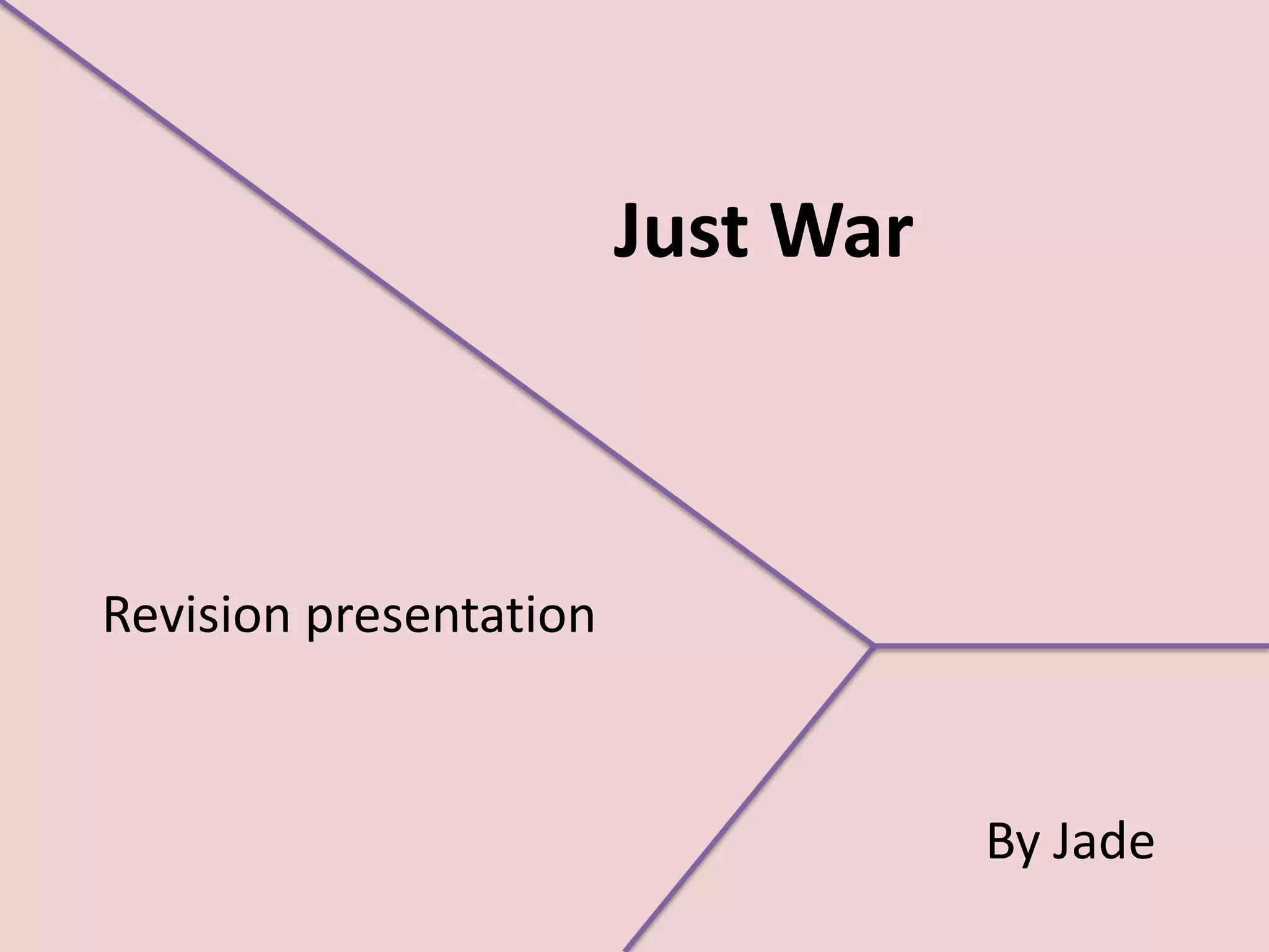Just war - Religious Studies Revision AS | PPTX