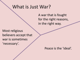 Just war - Religious Studies Revision AS | PPTX