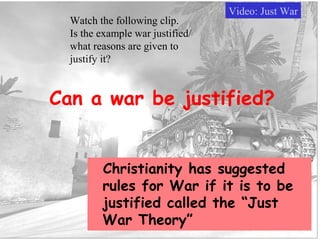 Just War Theory | PPT | Death, Injury, or Military Conflict | Sensitive ...