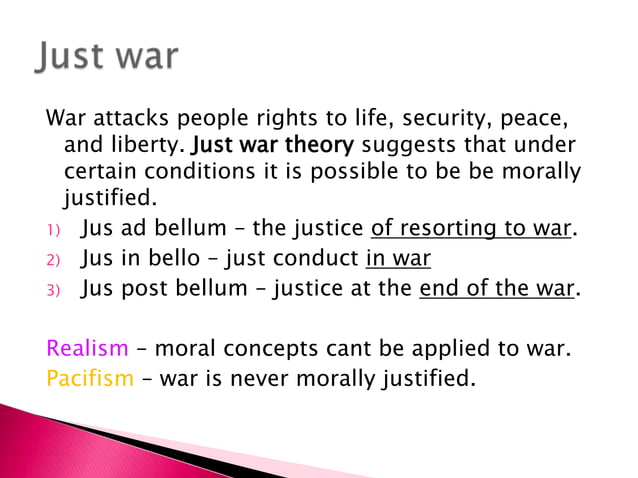 Just war theory | PPTX