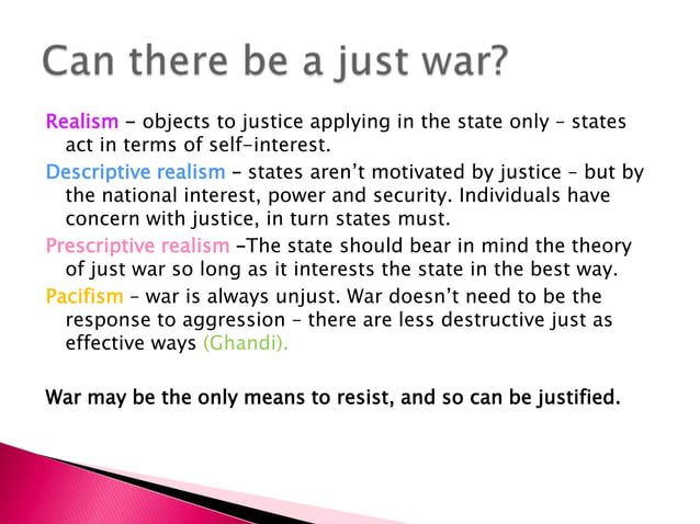 Just war theory | PPTX