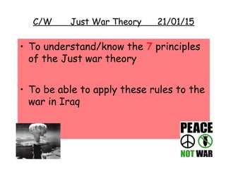 Just war theory | PPT