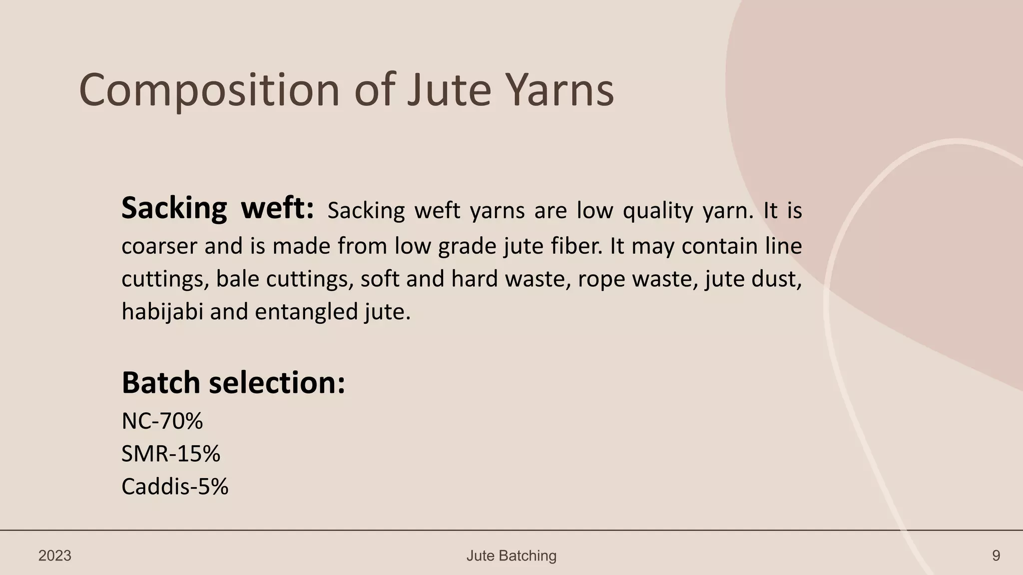 Jute Batching | PPTX