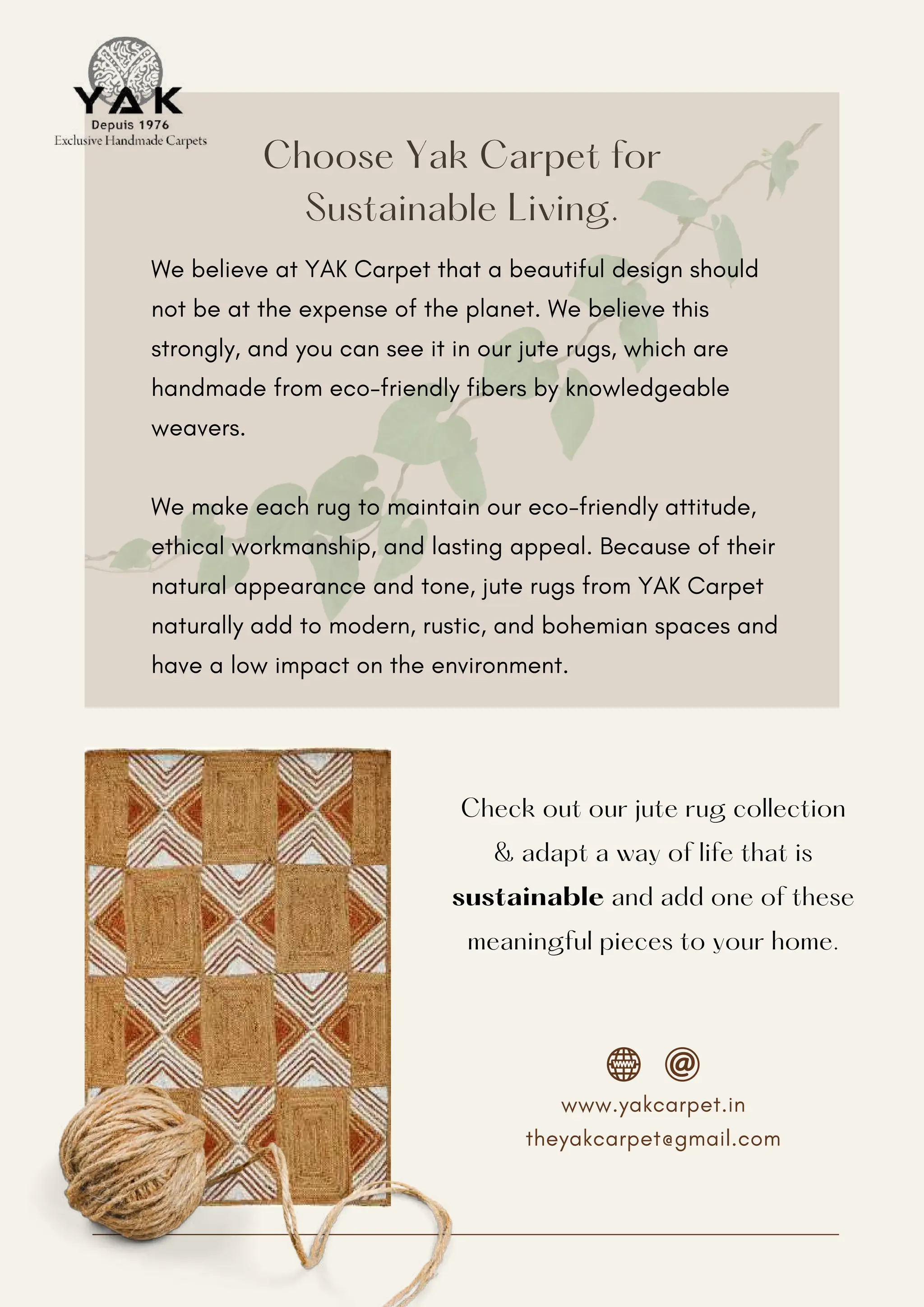 Sustainable Luxury with Yak Carpet’s Jute Rugs | PDF