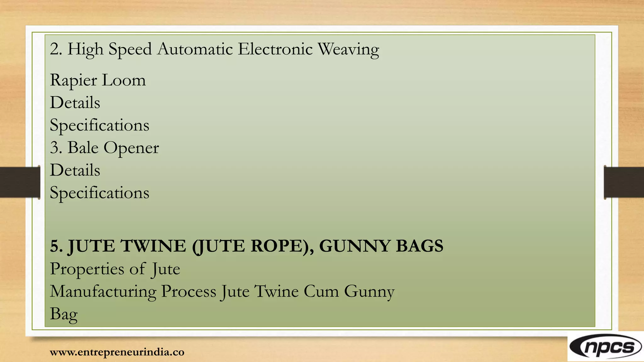 Jute and Coir Products with Cultivation and Processing | PPTX