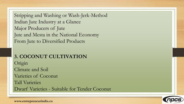 Jute and Coir Products with Cultivation and Processing | PPT