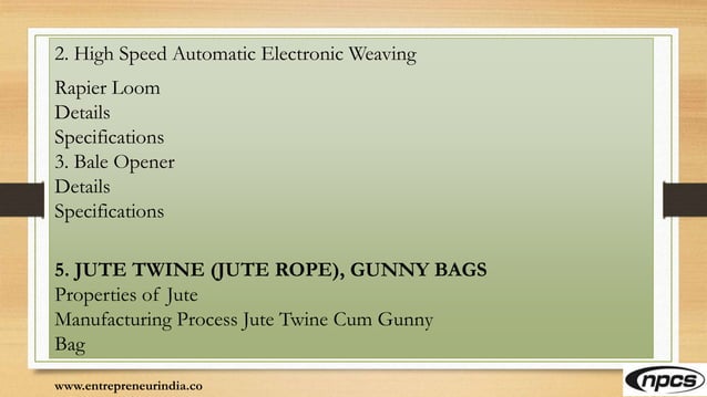 Jute and Coir Products with Cultivation and Processing | PPT