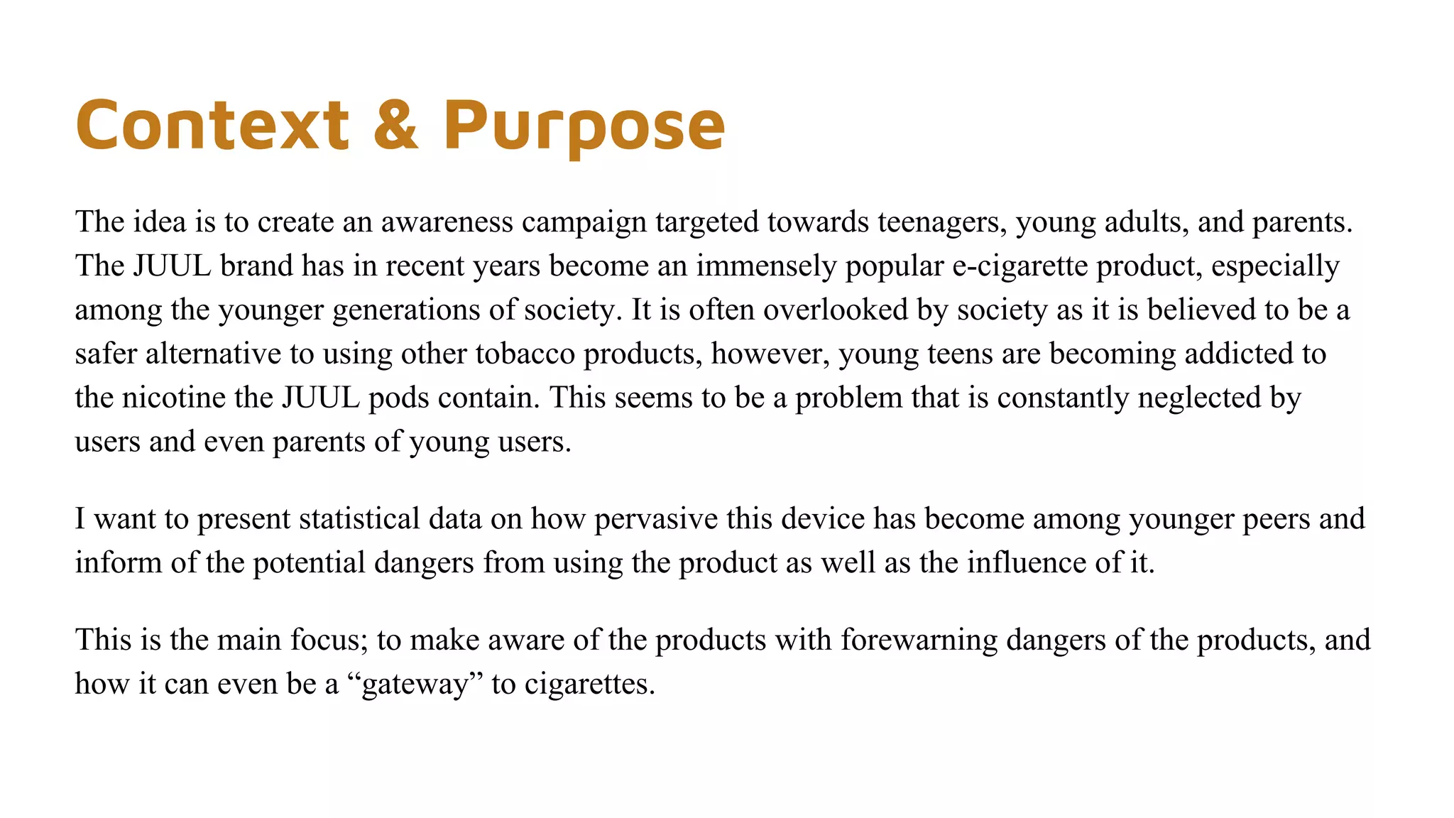 Juul Awareness Campaign | PPT