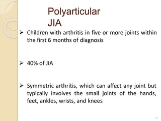 Juvenile arthritis an overview | PPT