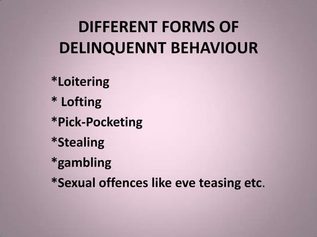 Juvenile delinquency | PPTX