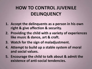Juvenile delinquency | PPTX