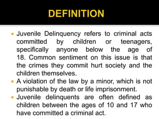 Juvenile delinquency | PPT
