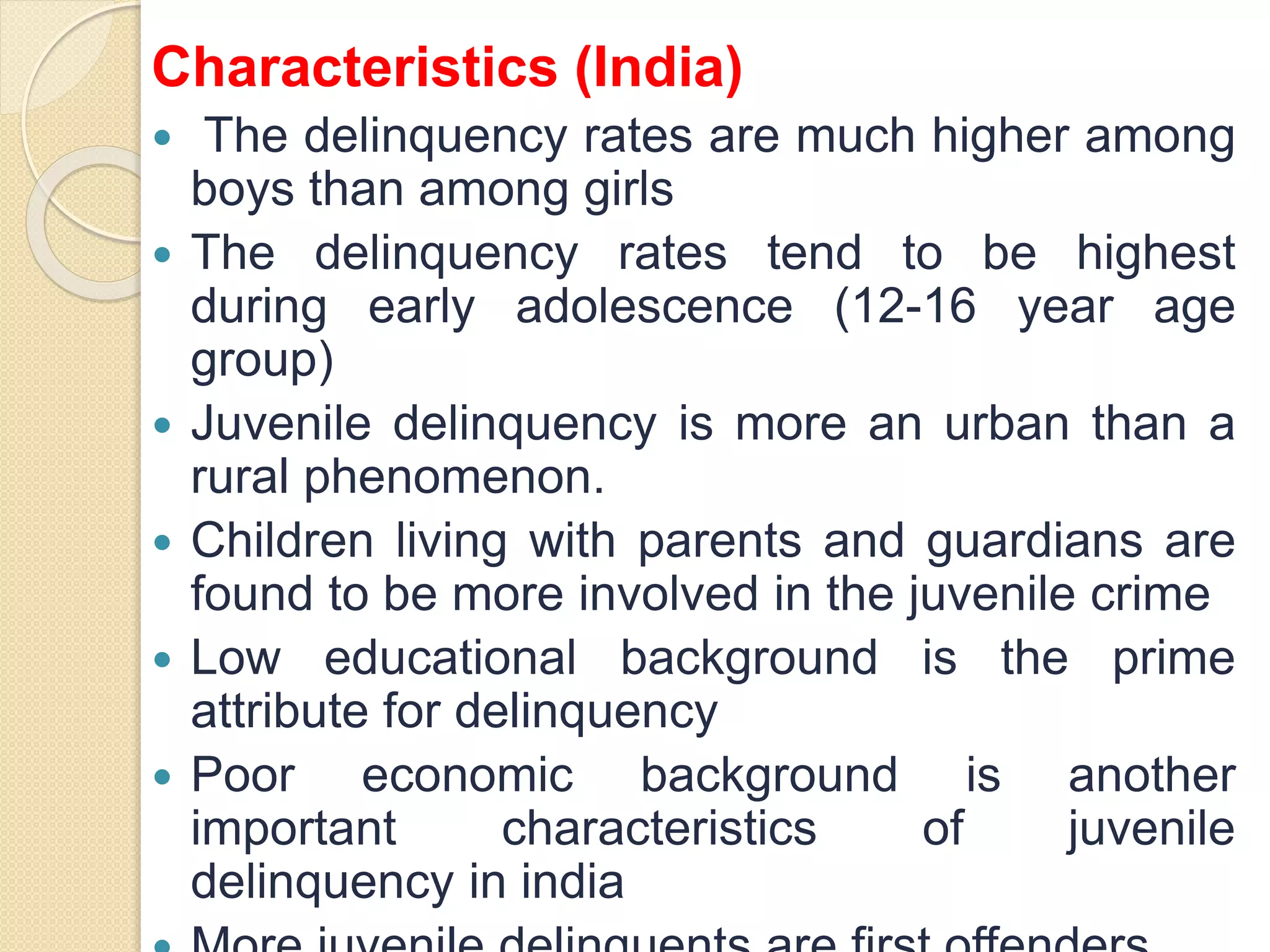 Juvenile delinquency | PPTX