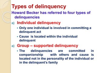 Juvenile delinquency | PPTX