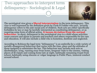 Juvenile delinquency | PPT