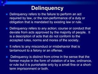 JUVENILE DELINQUENCY CAUSES AND STRUCTURE (Maridel Miralles).ppt