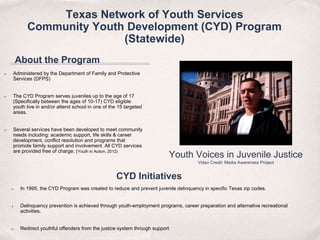 Juvenile Diversionary Programs in Texas | PPTX