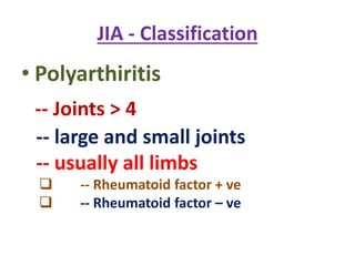 Juvenile idiopathic arthiritis 2019 | PPTX