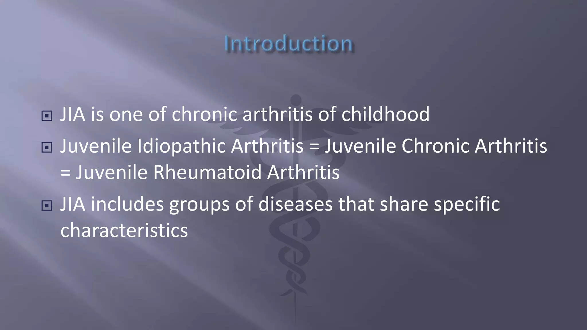 Juvenile idiopathic arthritis | PPTX