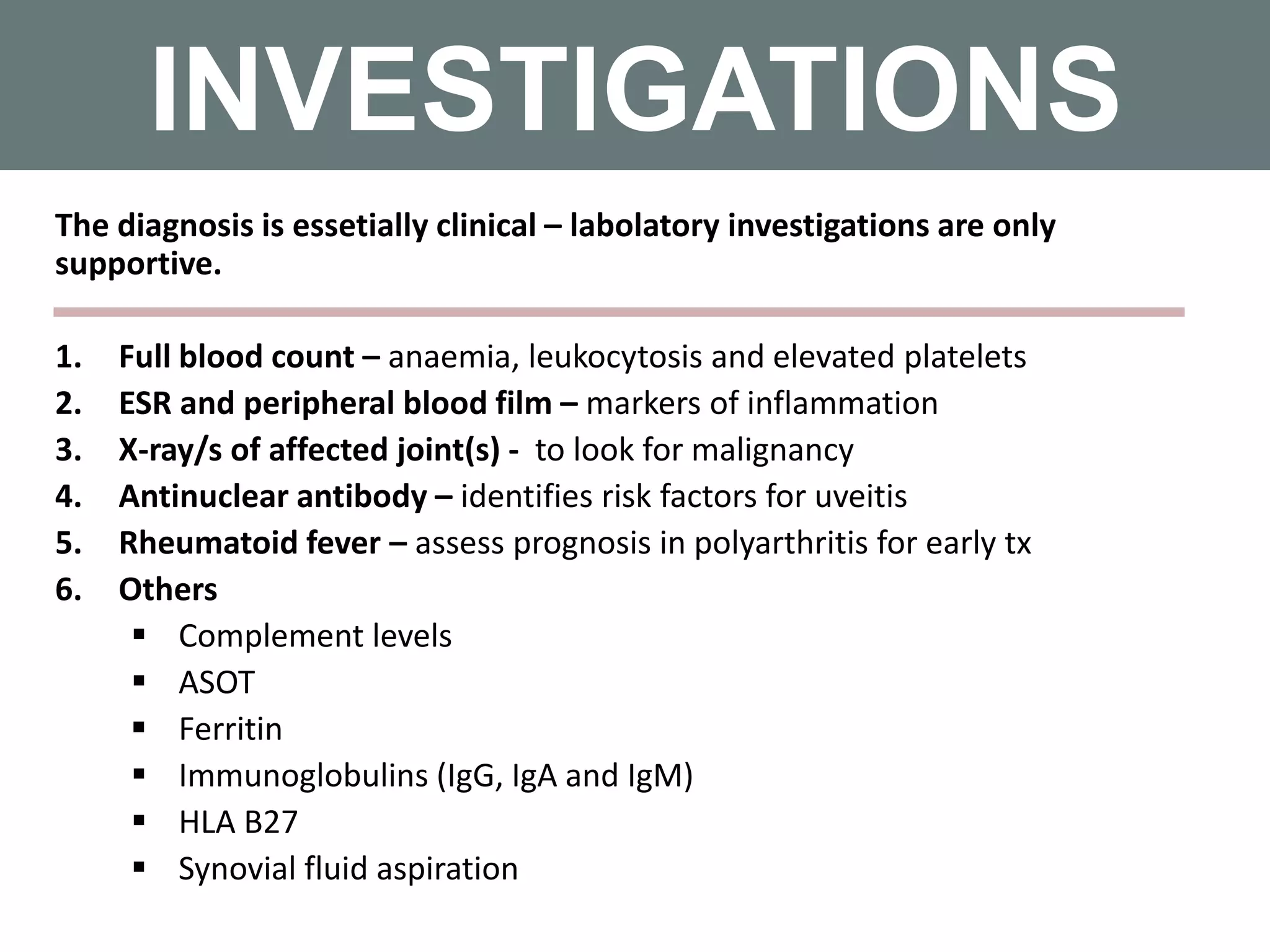 Juvenile idiopathic arthritis (JIA) | PPTX