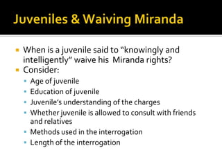 Juvenile Miranda Rights