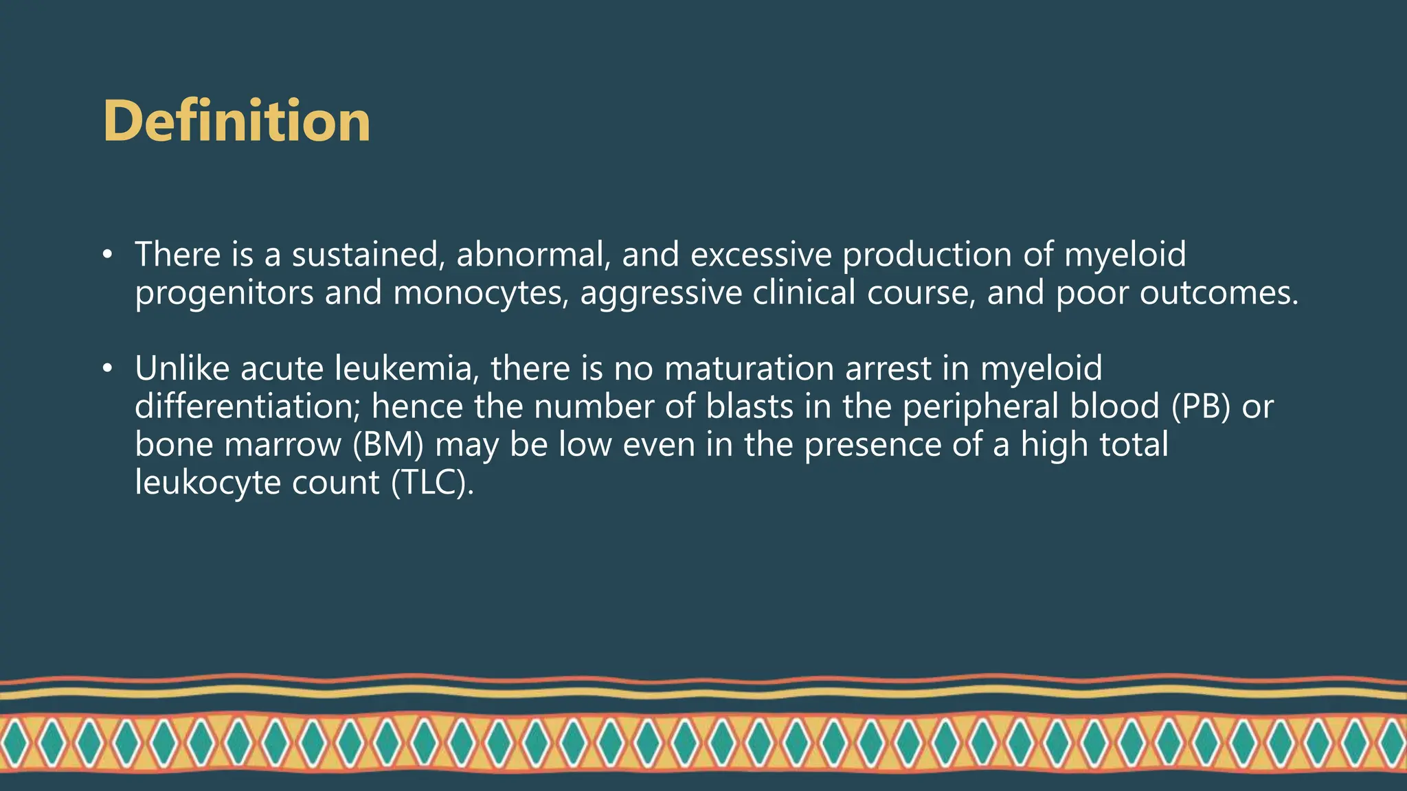 Juvenile Myelomonocytic Leukemia (JMML) | PPTX