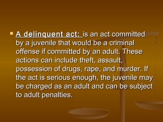 Juvenile offenders middle school | PPT