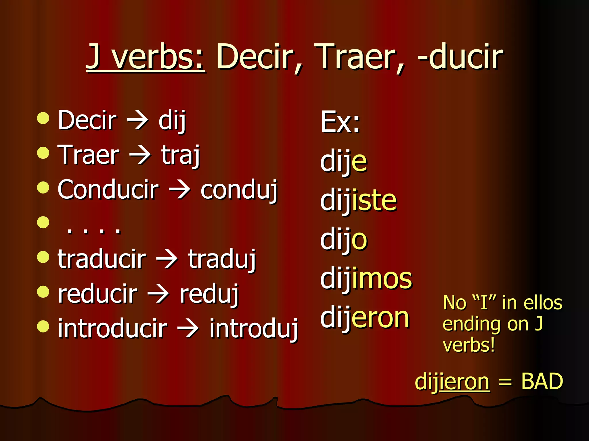 JUVI Preterite Notes | PPT