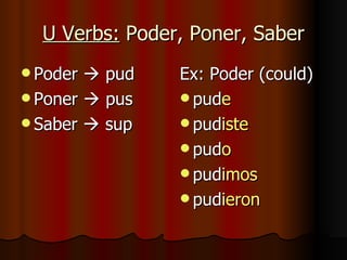 JUVI Preterite Notes | PPT