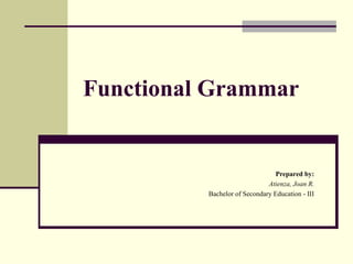 Functional Grammar | PPT