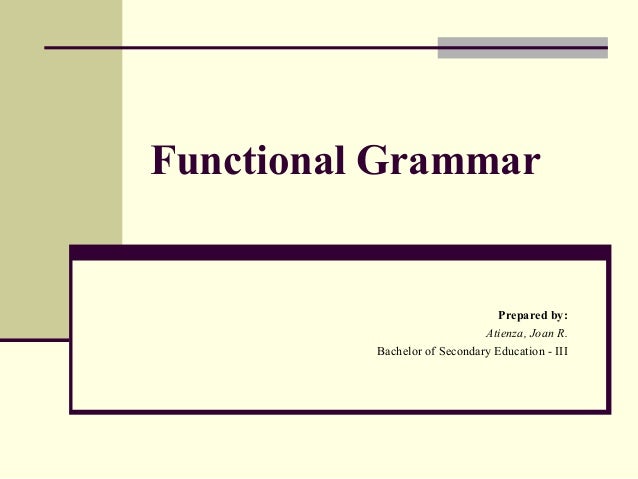 Grammar Functions