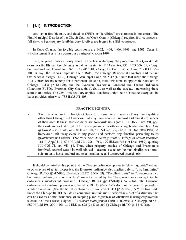 Forcible entry and detainer quick guide