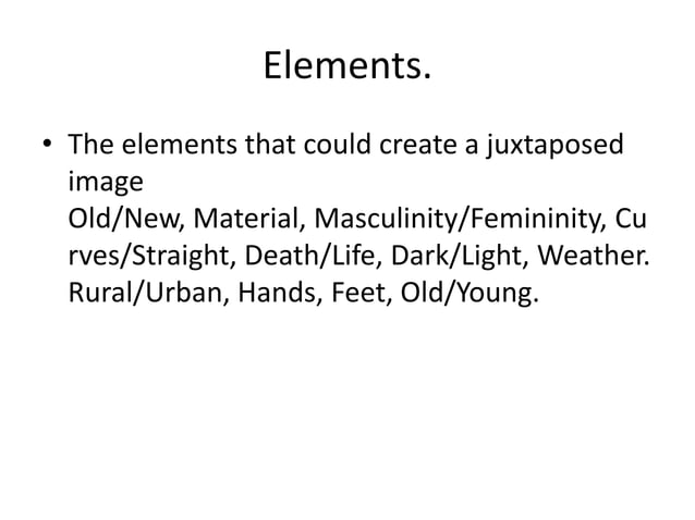 Juxtaposition. | PPT