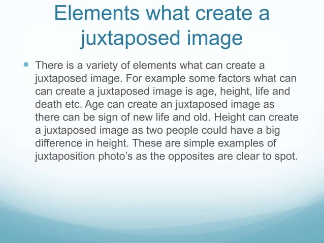 Juxtaposition work | PPT