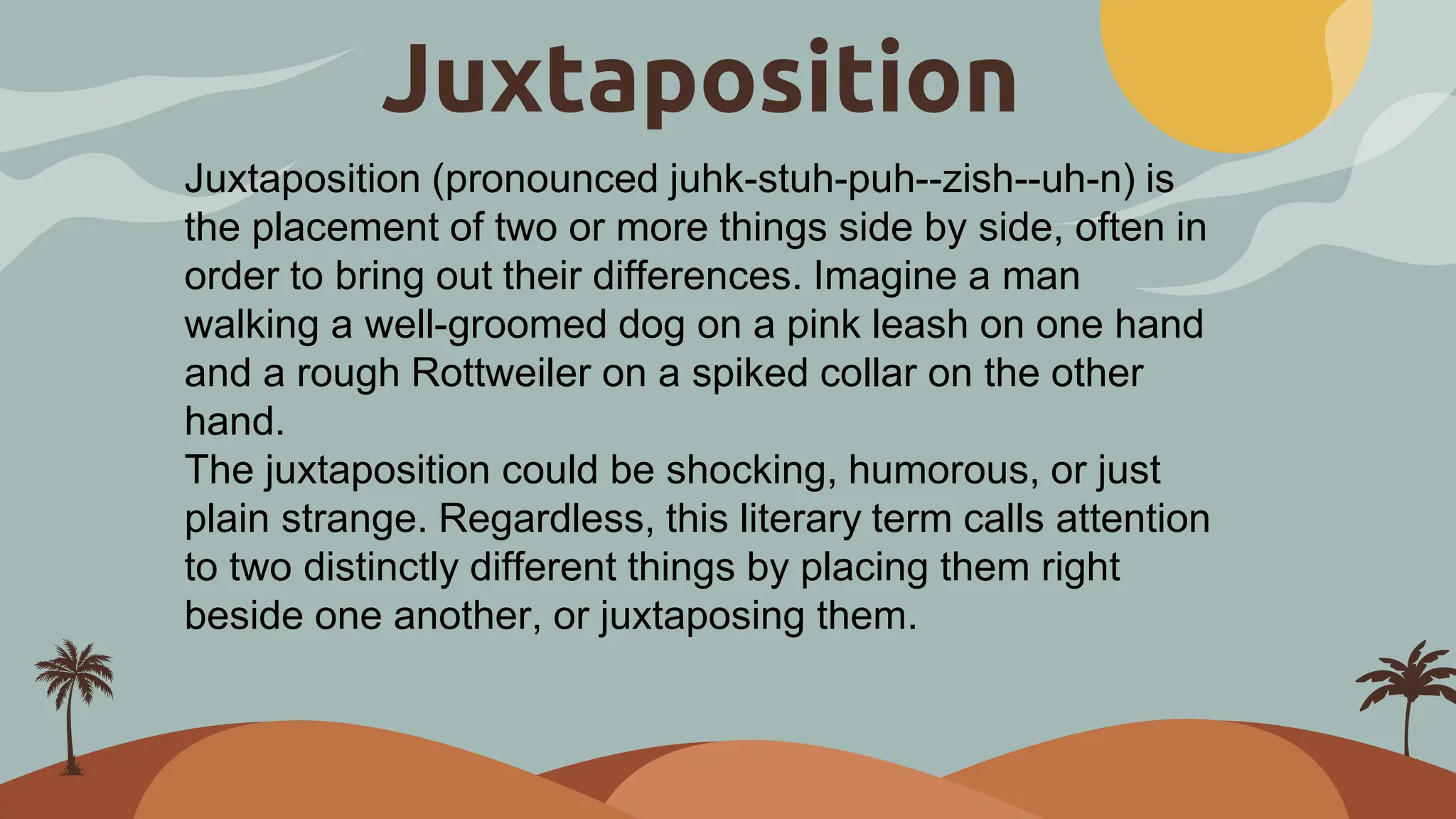 Juxtaposition presentation for the Alchemist | PPTX