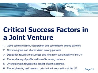 Joint Venture- Success & Failure | PPTX