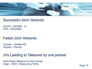 Joint Venture- Success & Failure | PPTX