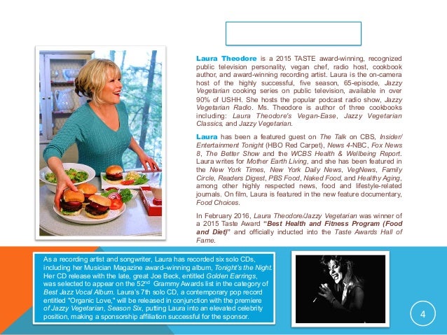 Jazzy Vegetarian Laura Theodore
