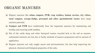 INM ( INTEGRATED NUTRIENT MANAGEMENT) - IPNS .pptx | Agriculture ...