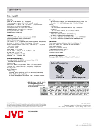 JVC GY-HM600 Brochure | PDF