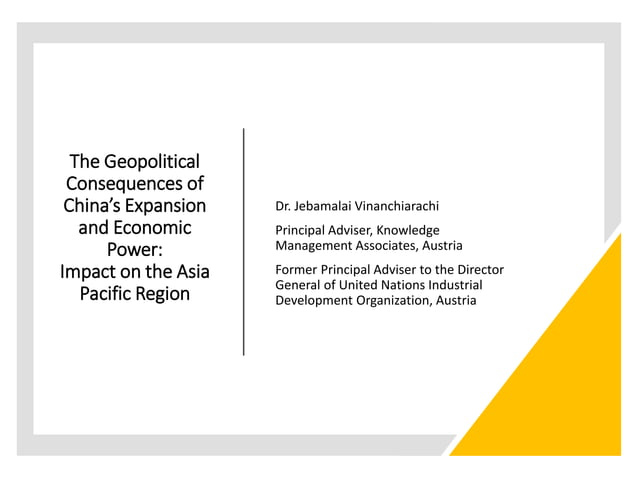Geopolitical Consequences of China’s Expansion and Economic Power | PPT