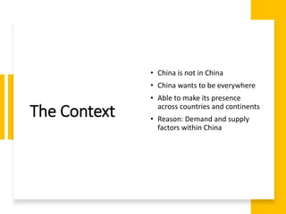 Geopolitical Consequences of China’s Expansion and Economic Power | PPTX