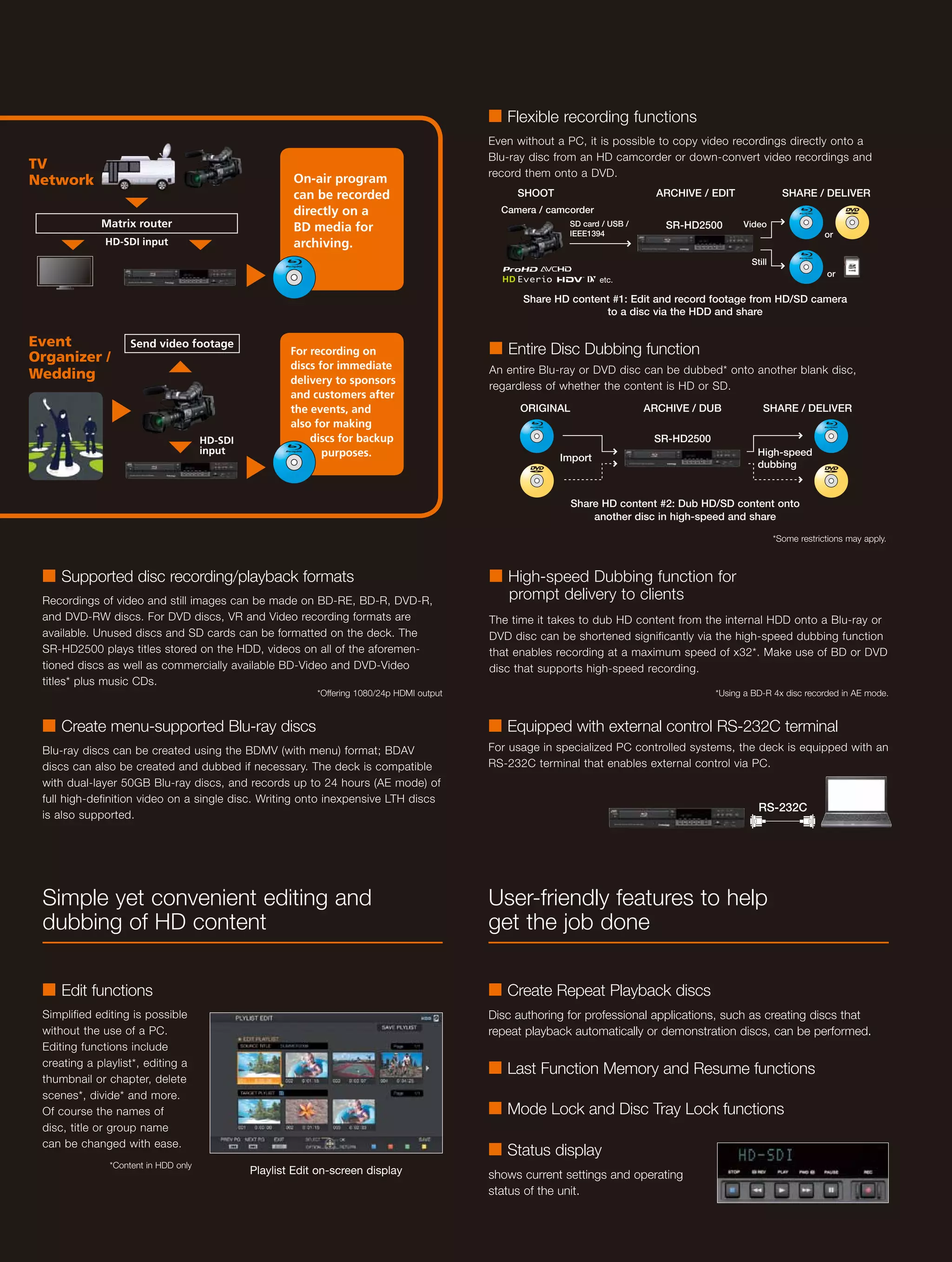 JVC SR-HD2500E | PDF