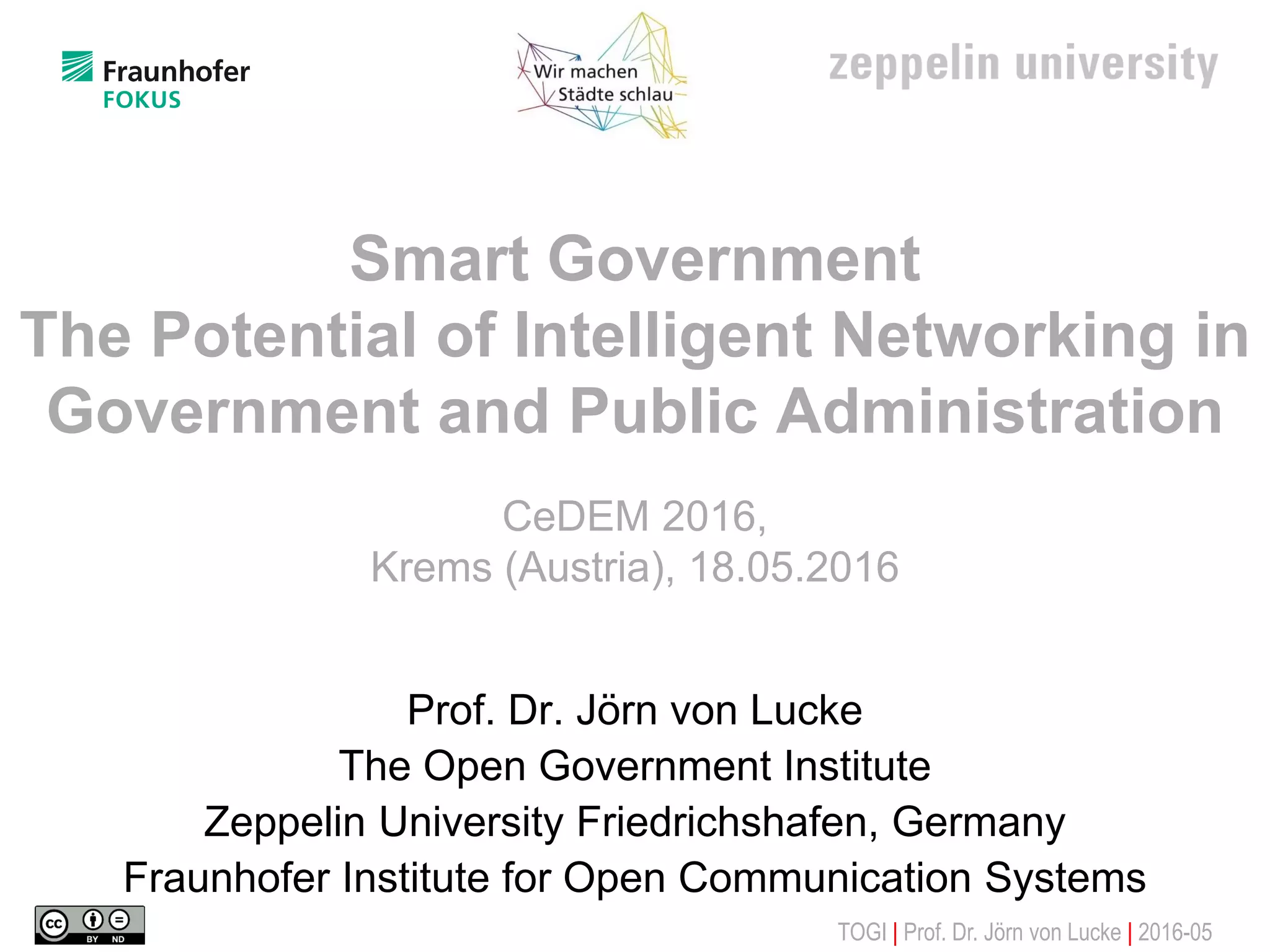 Smart Government The Potential of Intelligent Networking in Government ...