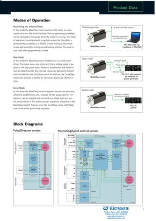 JVL QuickStep Motor with Integrated Driver MIS231,MIS232 and MIS234 | PDF