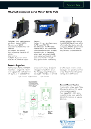 JVL The MAC Motor AC-Servo Motors with Integrated Driver | PDF