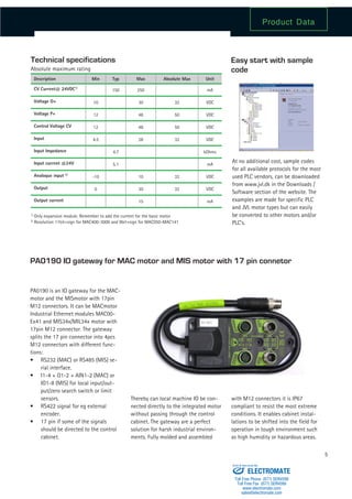 JVL Industrial Ethernet Expansion Modules for MAC Motors | PDF