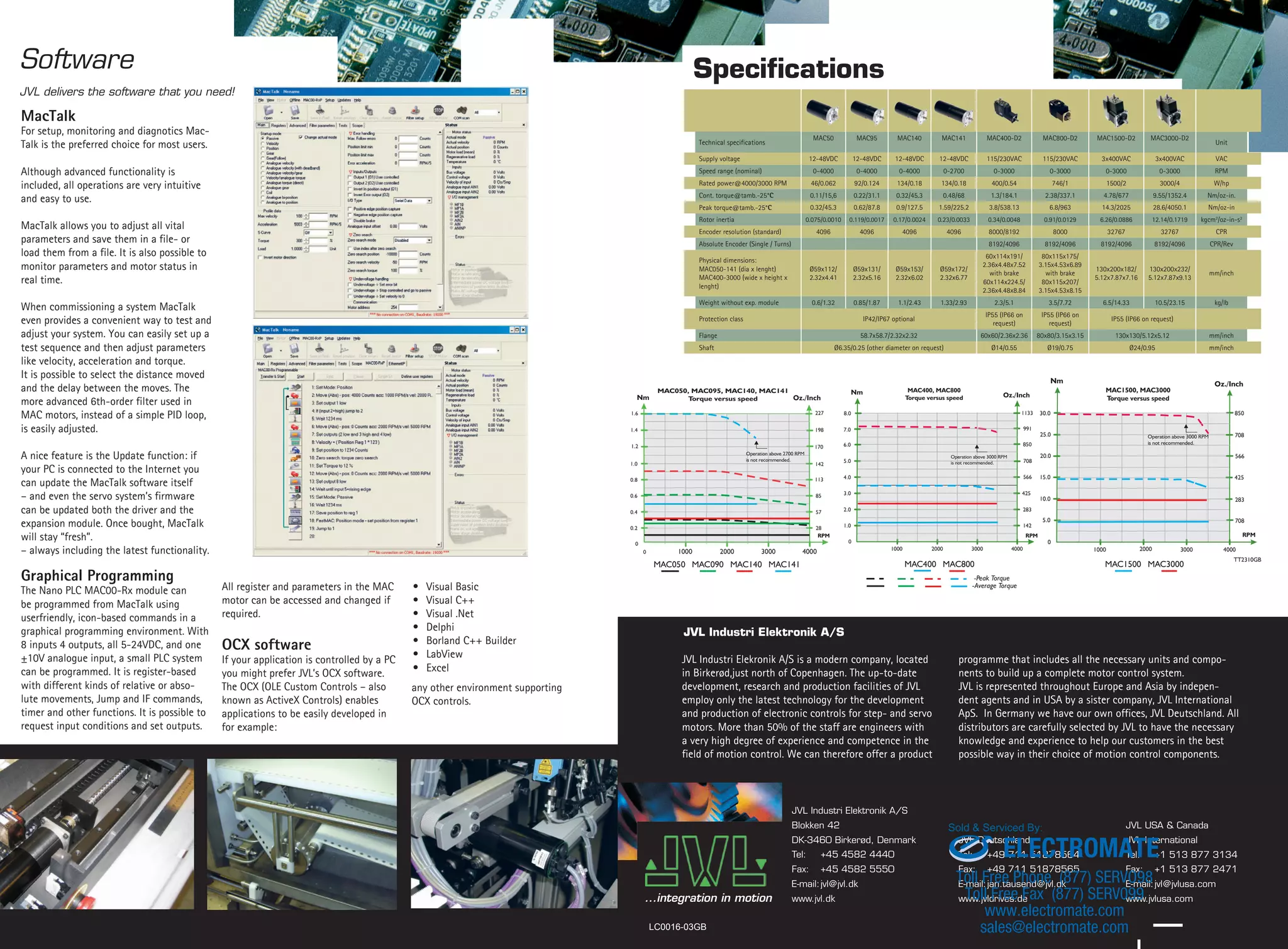 JVL Mac Servo Brochure | PDF