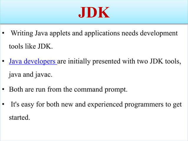 JAVA ENVIRONMENT | PPTX | Programming Languages | Computing